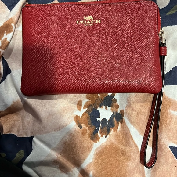 Coach | Bags | Coach Red Wallet | Poshmark